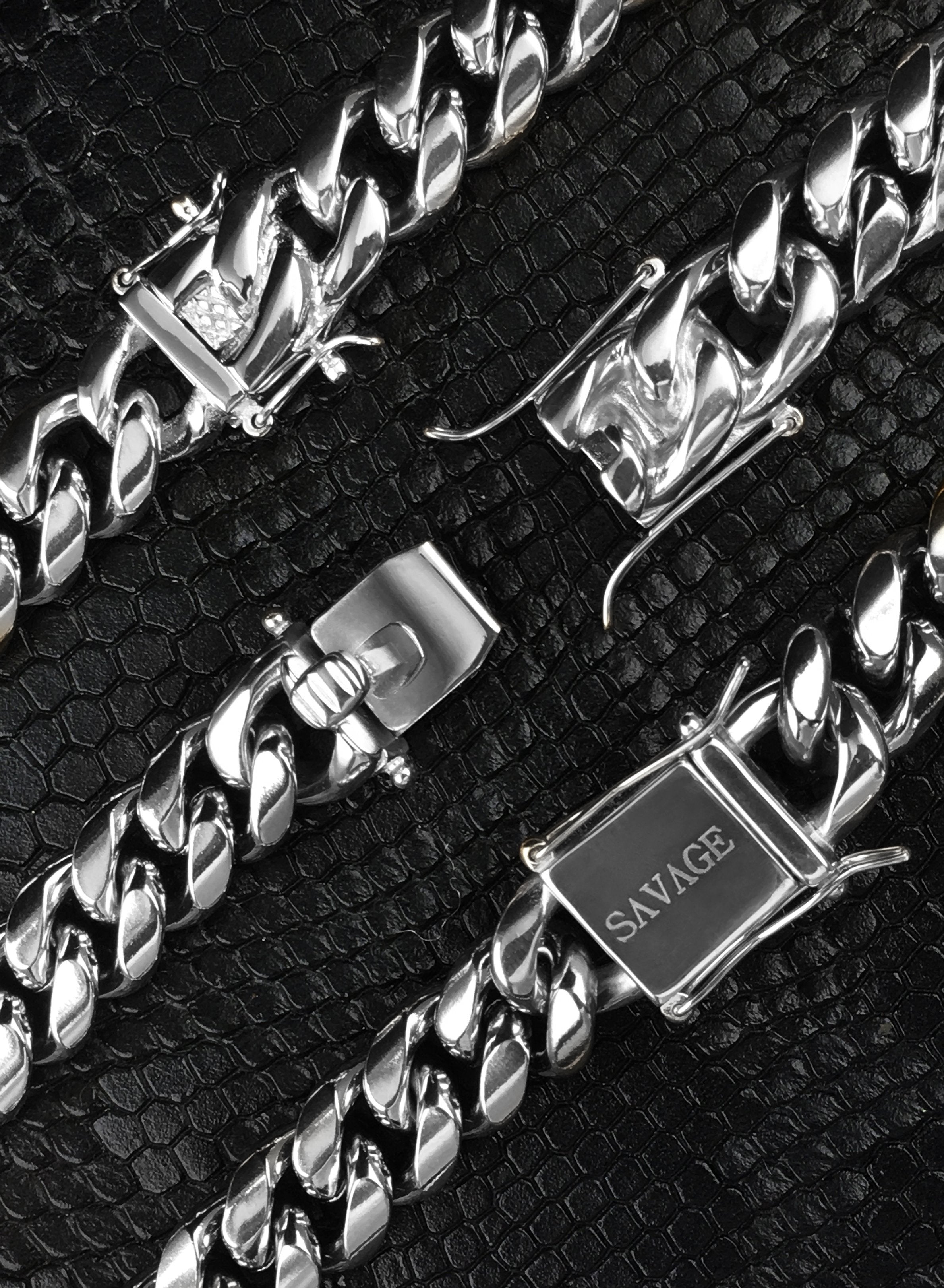 Cuban Link Set x White Gold – Havens - The Collection