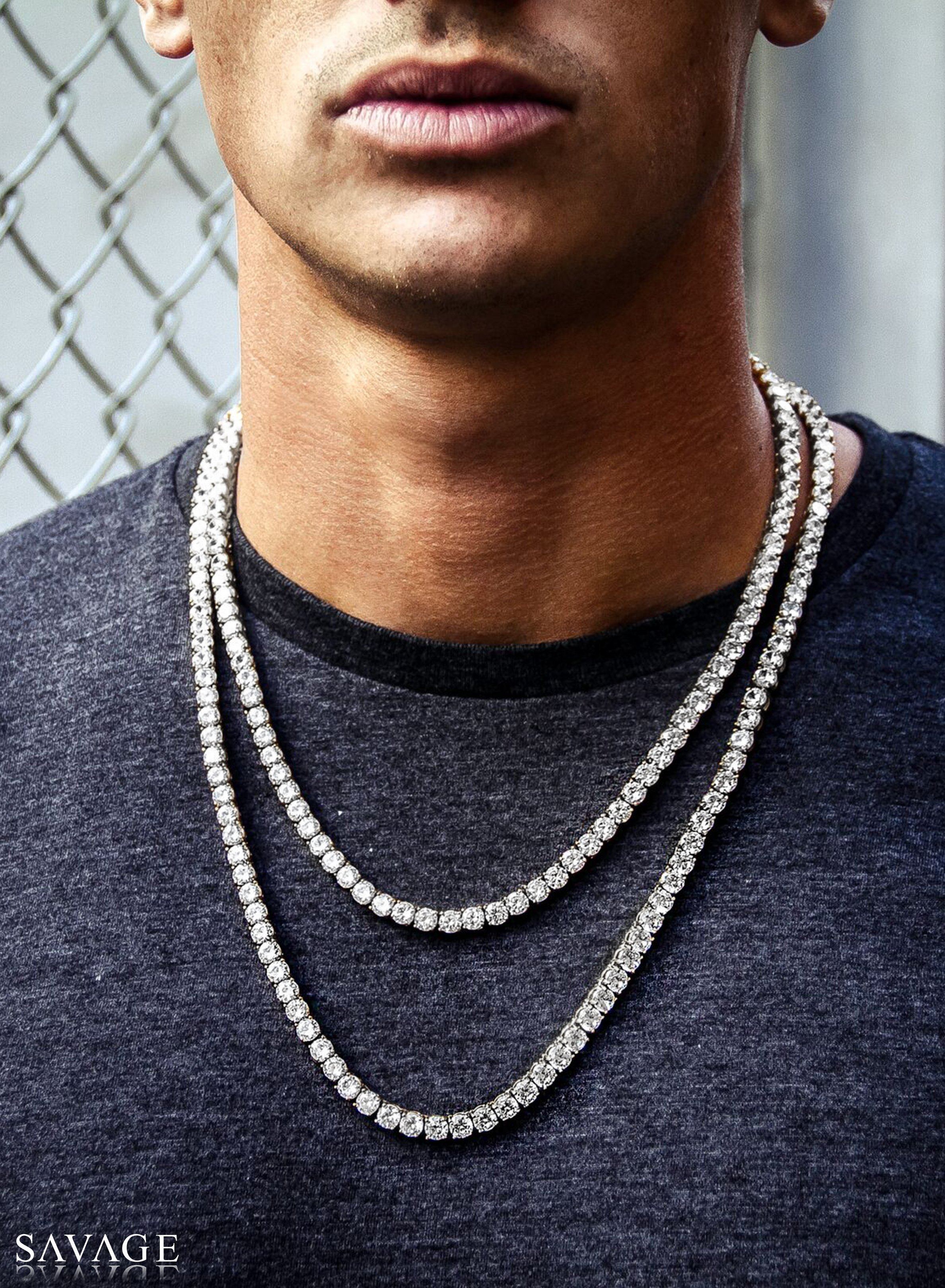 Diamond Tennis Chains Set x White Gold – Havens - The Collection